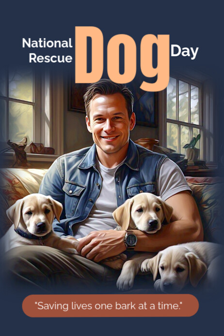 National rescue Dog day Template | PosterMyWall
