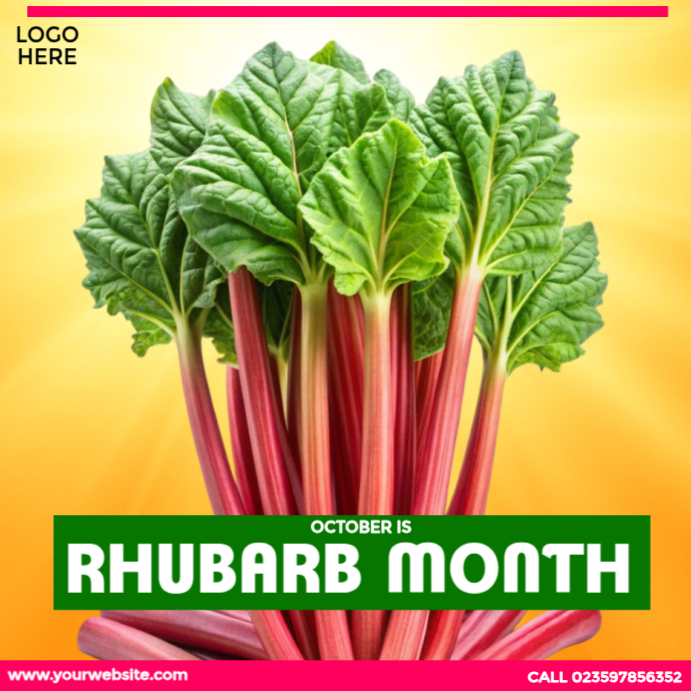 Copy of National Rhubarb Month | PosterMyWall