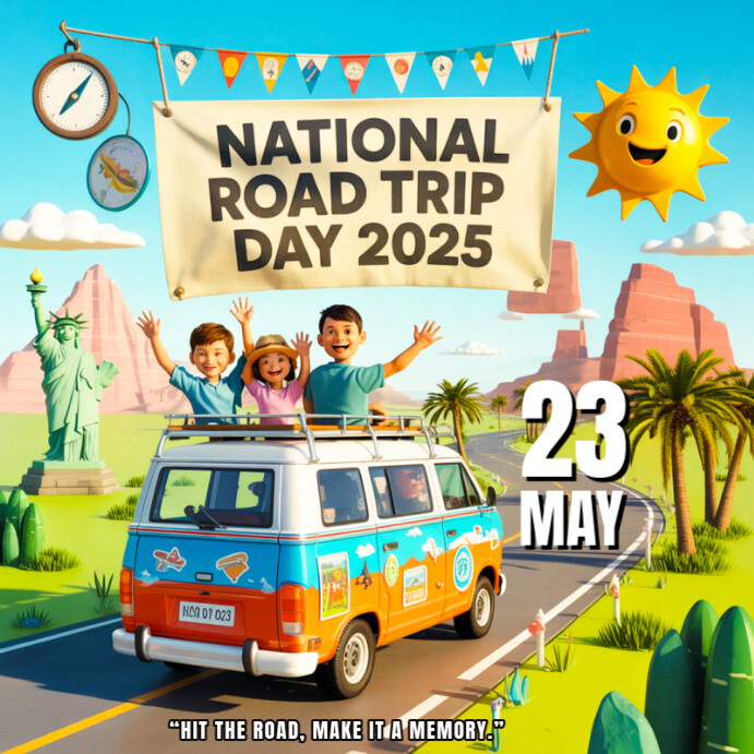 Copy of National Road Trip 2025: Customizable Instagram Template For ...