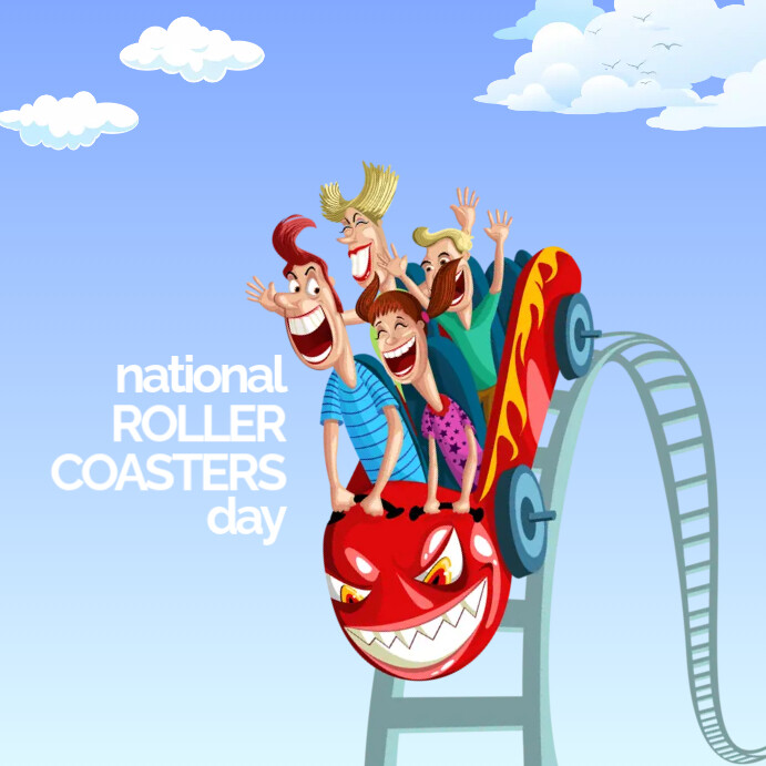 Copy of National Roller Coaster Day Instagram Post | PosterMyWall