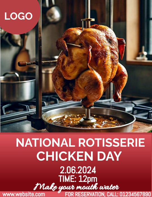 National Rotisserie Chicken Day Template | PosterMyWall