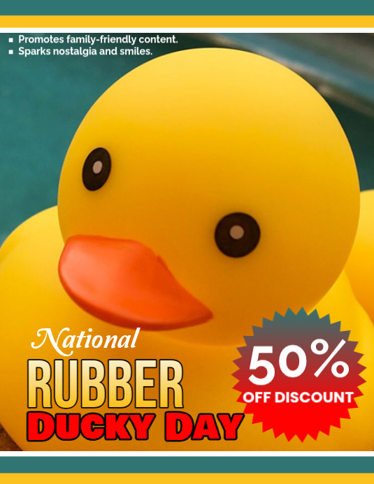National Rubber Ducky Day Template | PosterMyWall