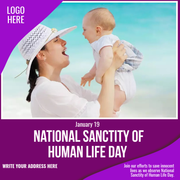 national sanctity of human life day Template | PosterMyWall