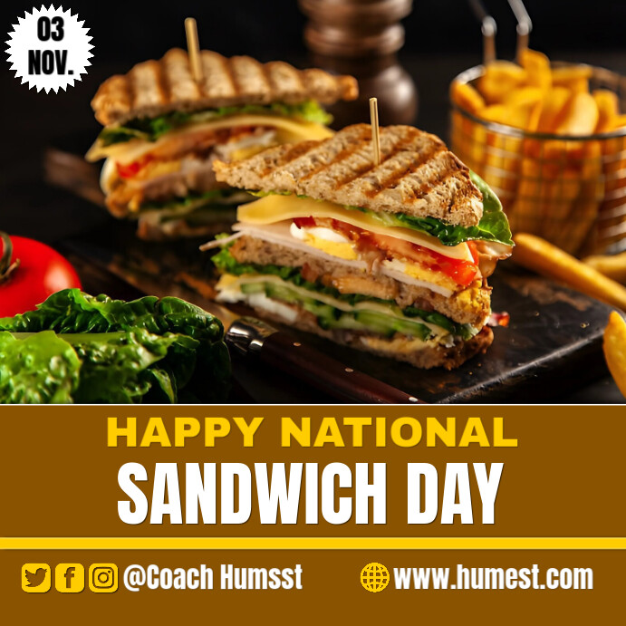 National Sandwich Day Design Template | PosterMyWall