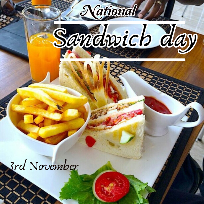 National sandwich day instagram post Template | PosterMyWall