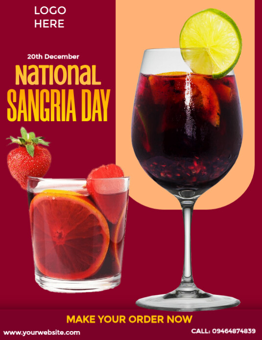 National Sangria Day Flyer Template | PosterMyWall