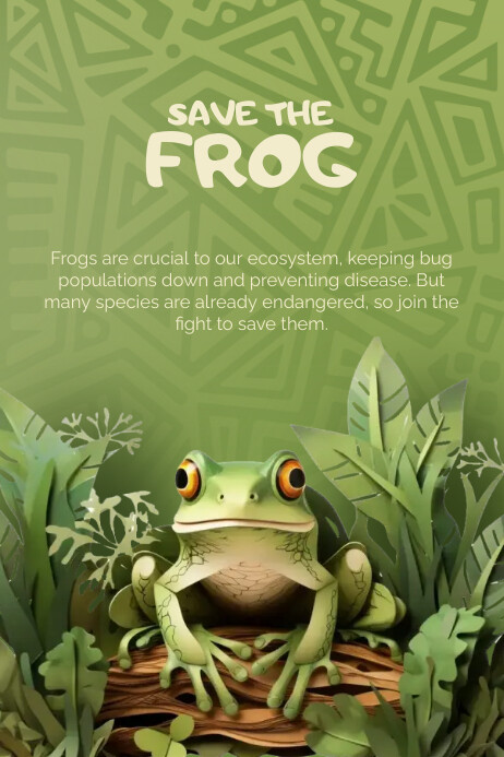 Copy of National Save The Frog Day Poster | PosterMyWall