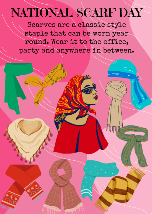 Copy of National scarf day | PosterMyWall