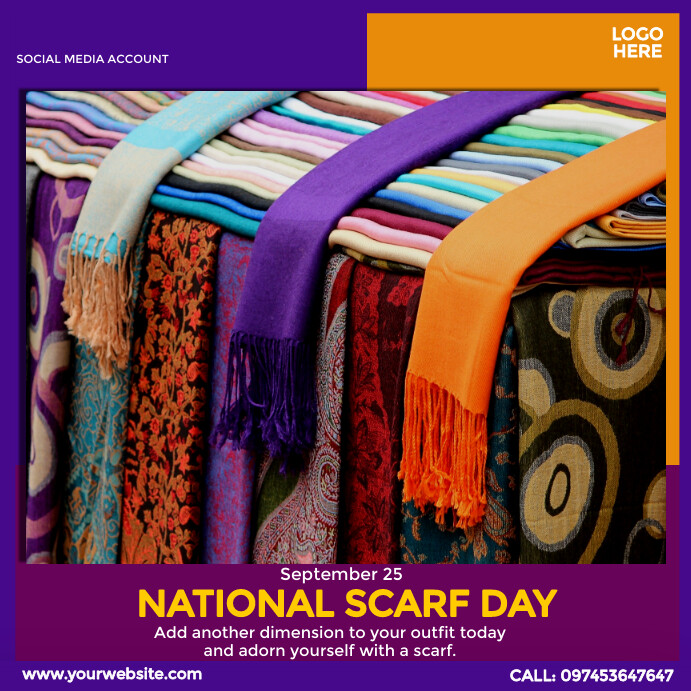 National Scarf Day Template | PosterMyWall