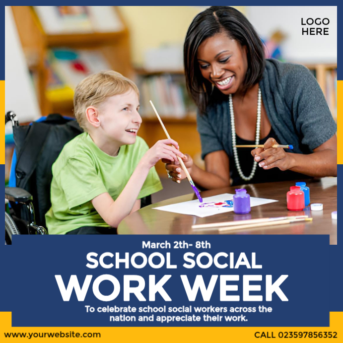 National Schools Social Work Week Template | PosterMyWall