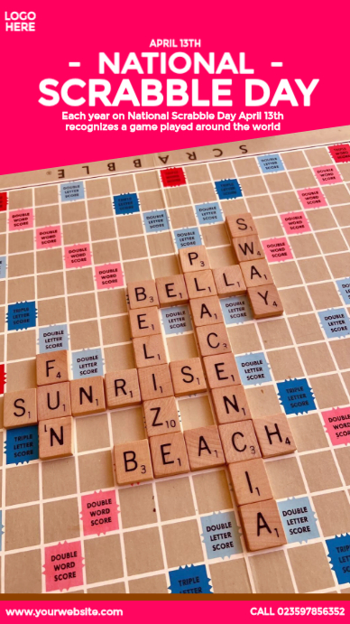 National Scrabble Day Ad Template | PosterMyWall