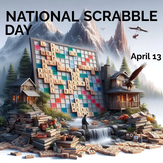Copy of National scrabble day | PosterMyWall