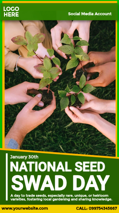 National Seed Swap Day Ad Template | PosterMyWall