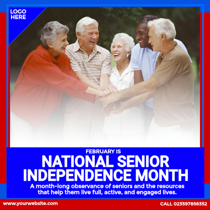 National Senior Independence Month Ad Template | PosterMyWall