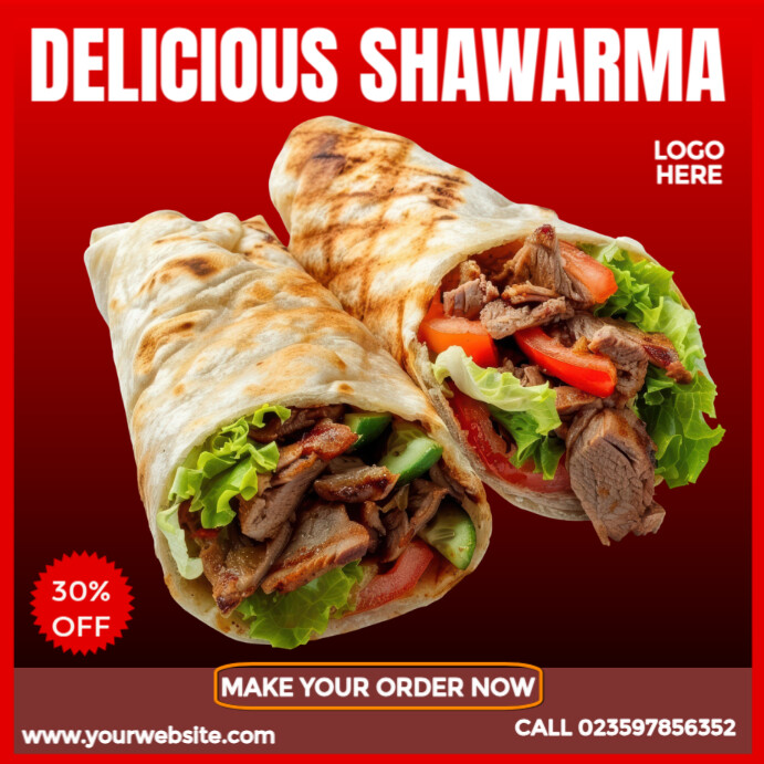 Copy of National Shawarma Day Design | PosterMyWall