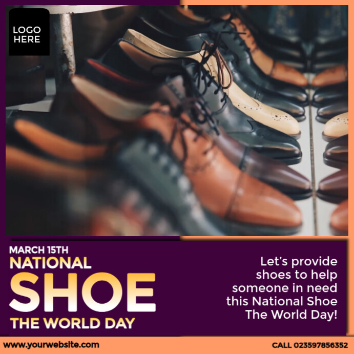 Copy of National Shoe The World Day | PosterMyWall
