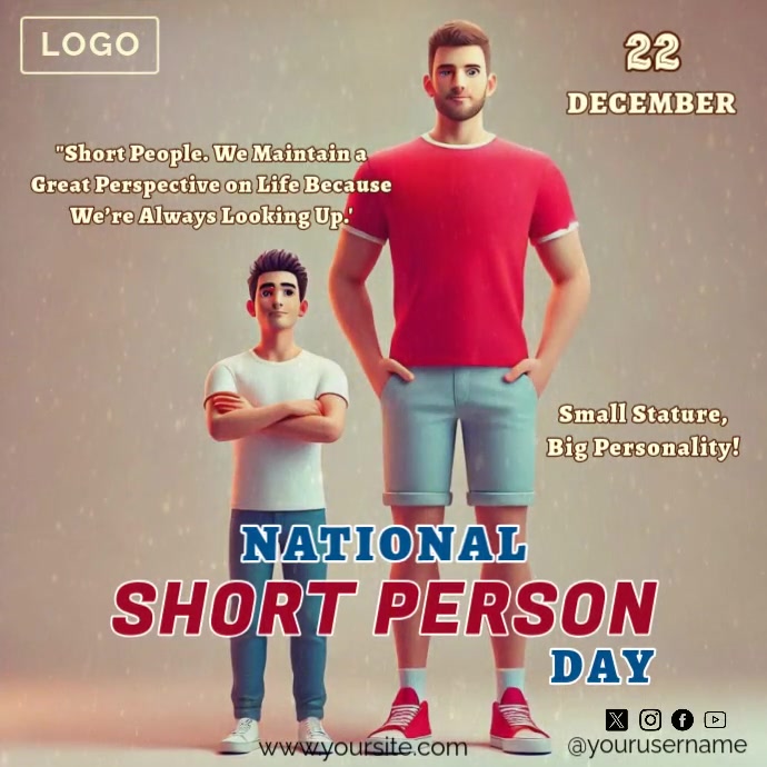 National Short Person Day Template | PosterMyWall
