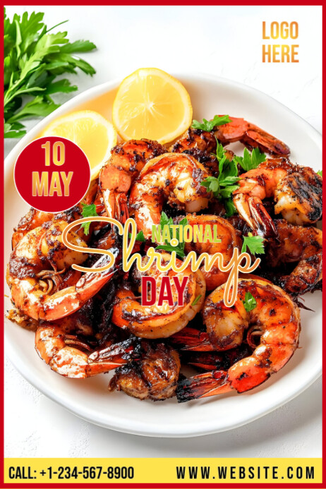 National Shrimp day Template | PosterMyWall