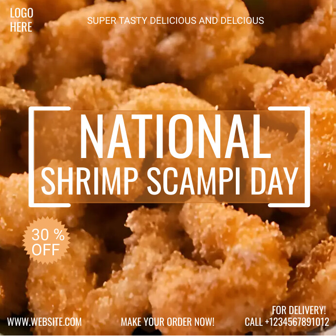 National shrimp scampi day Template | PosterMyWall