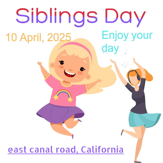 National Sibling Day Cards, Sibling Day Poster, National Siblings Day ...