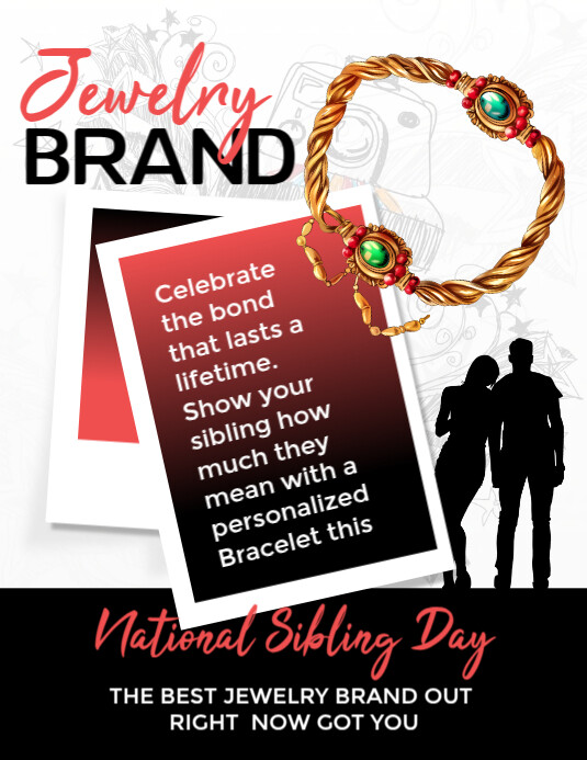 National Sibling Day Jewelry Brand Flyer Ad Template | PosterMyWall
