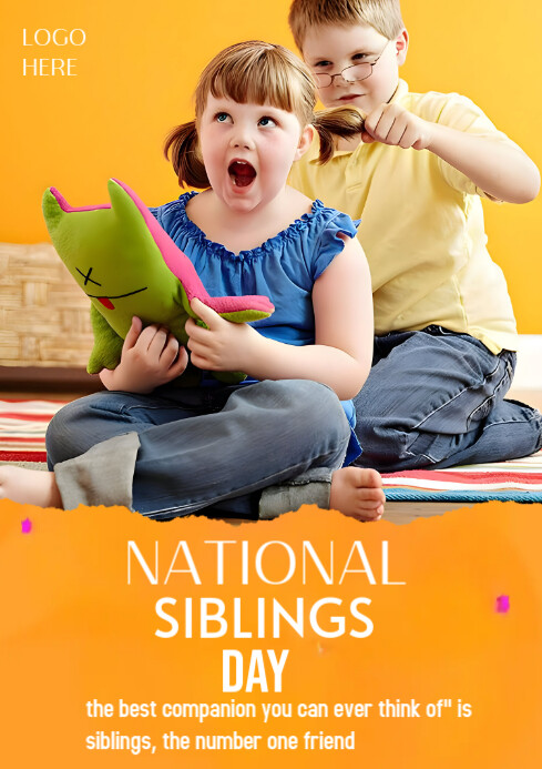 National Siblings Day A4 Template | PosterMyWall