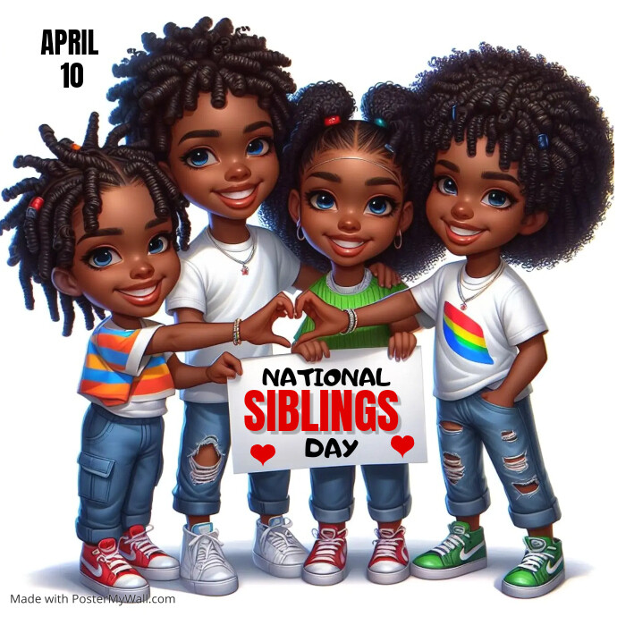 National Siblings Day Template | PosterMyWall