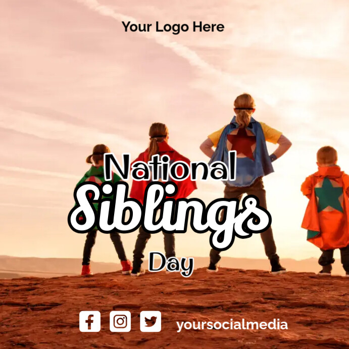 National Siblings Day Template Design | PosterMyWall