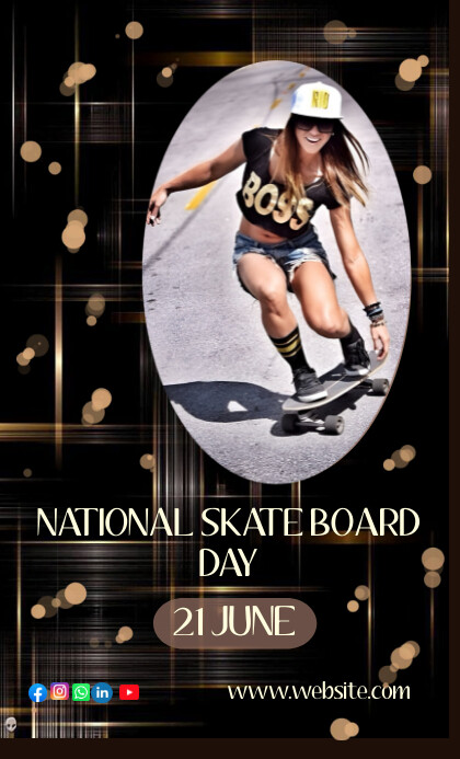 National Skate Board Day Us Legal Template | PosterMyWall