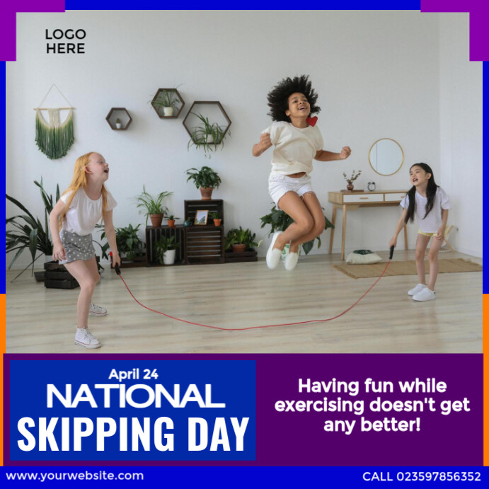 Copy of National Skipping Day Design | PosterMyWall
