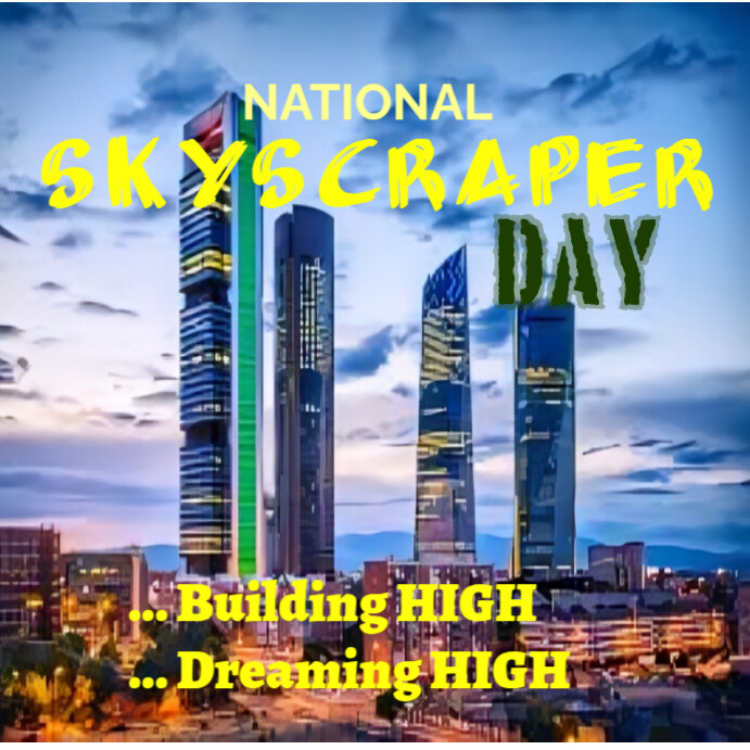 Plantilla de National Skyscraper day | PosterMyWall