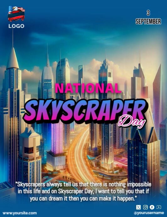 National Skyscraper Day Template | PosterMyWall