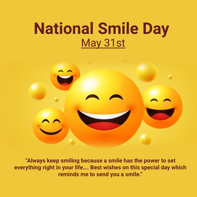 national smile day Template | PosterMyWall