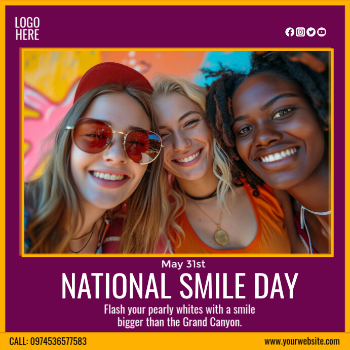 Copy of National Smile Day | PosterMyWall