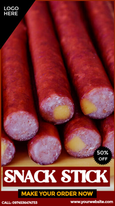 Plantilla de National Snack Stick Day Design | PosterMyWall