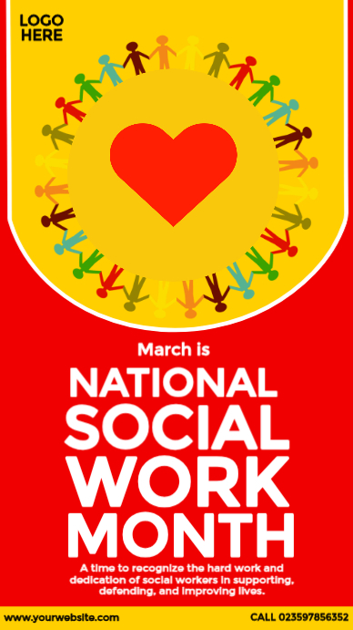 National Social Work Month Template | PosterMyWall