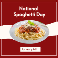 national spaghetti day Template | PosterMyWall