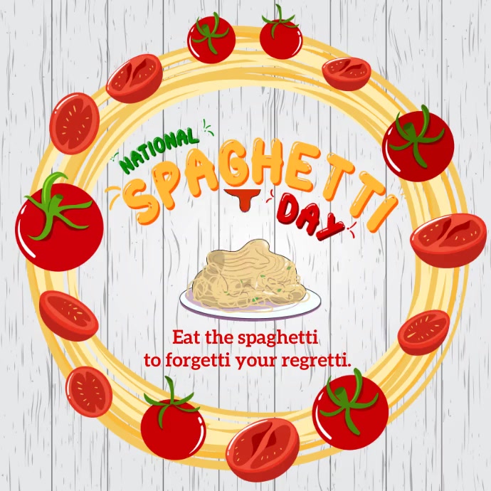 National Spaghetti Day Template | PosterMyWall