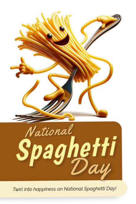 National spaghetti day Template | PosterMyWall