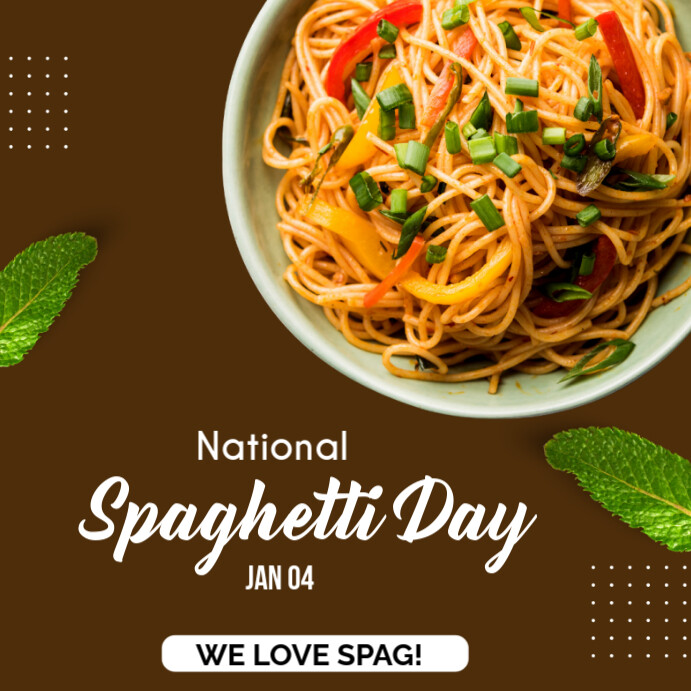 National Spaghetti Day flier Template | PosterMyWall