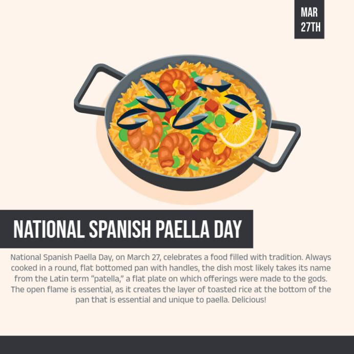 Copy of national spanish paella day | PosterMyWall