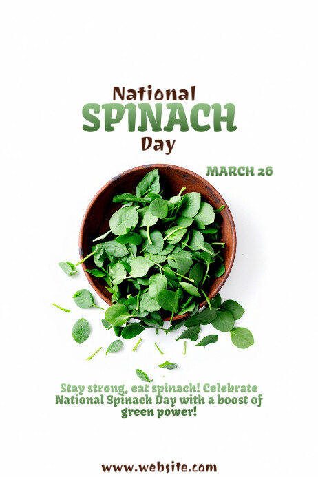 National Spinach Day Template Poster | PosterMyWall