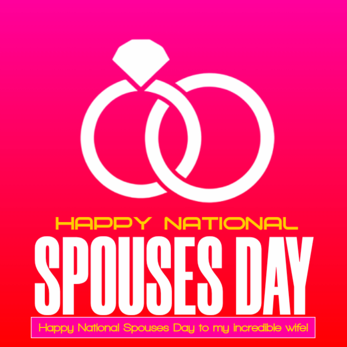 National Spouses Day Instagram Post Template | PosterMyWall