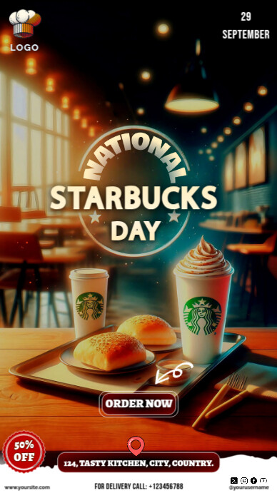 Modèle National Starbucks Day | PosterMyWall