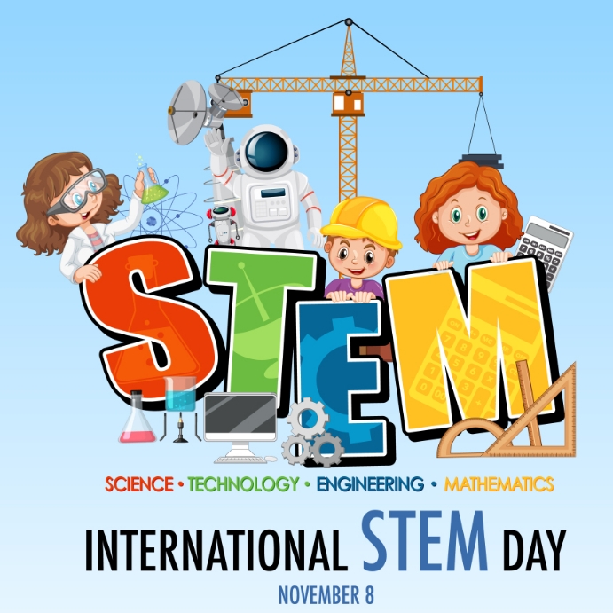 National stem day design flyer Template | PosterMyWall