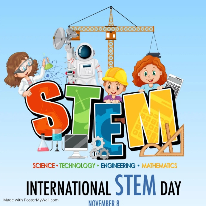 National stem day design flyer Template | PosterMyWall