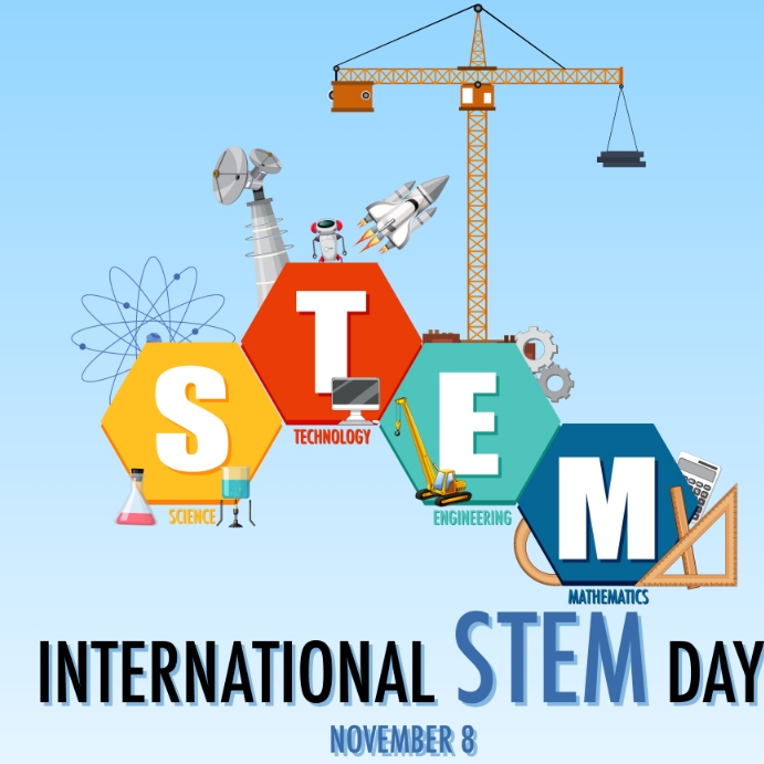National stem day design flyer Template | PosterMyWall