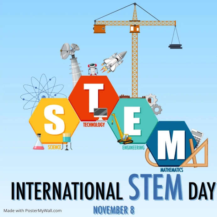 National stem day design flyer Template | PosterMyWall