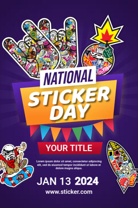 Copy of National Sticker Day | PosterMyWall