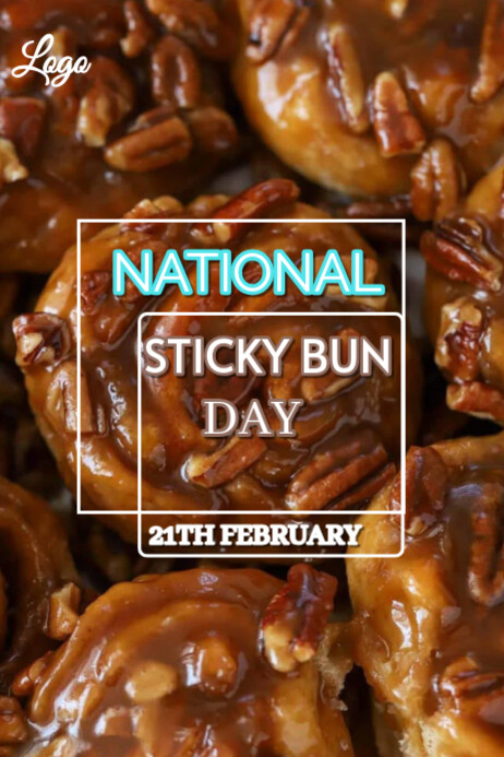 Plantilla de National Sticky Bun Day Poster | PosterMyWall